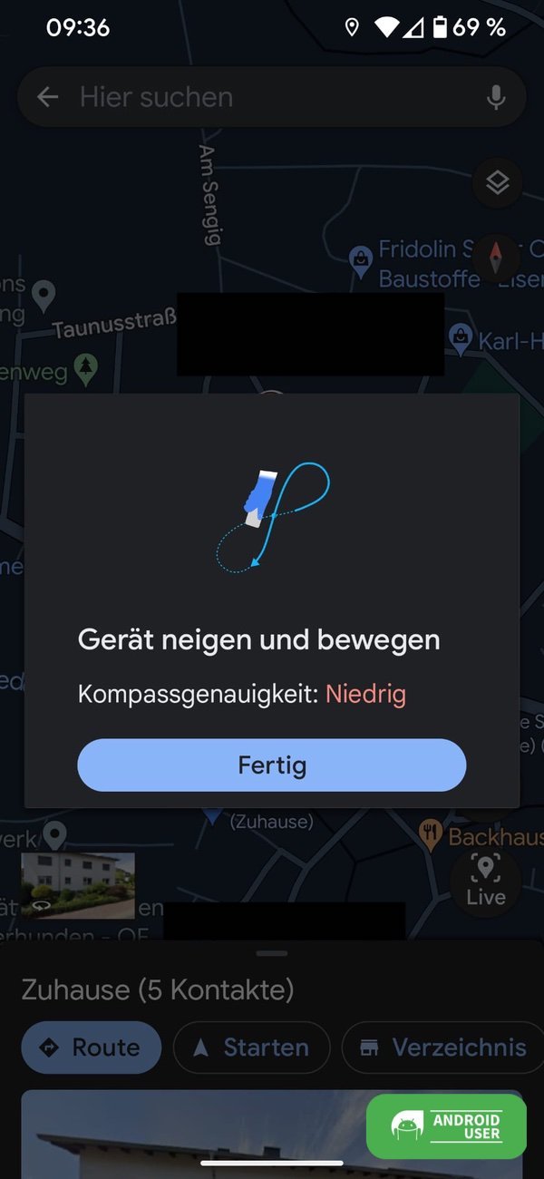 Kompass in Google Maps kalibrieren - Anleitung | Android User